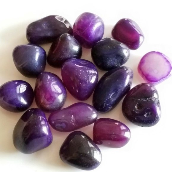 Tree Of Life Gems | Office | 2 Lb Tumbled Purple Brazilian Agate ...
